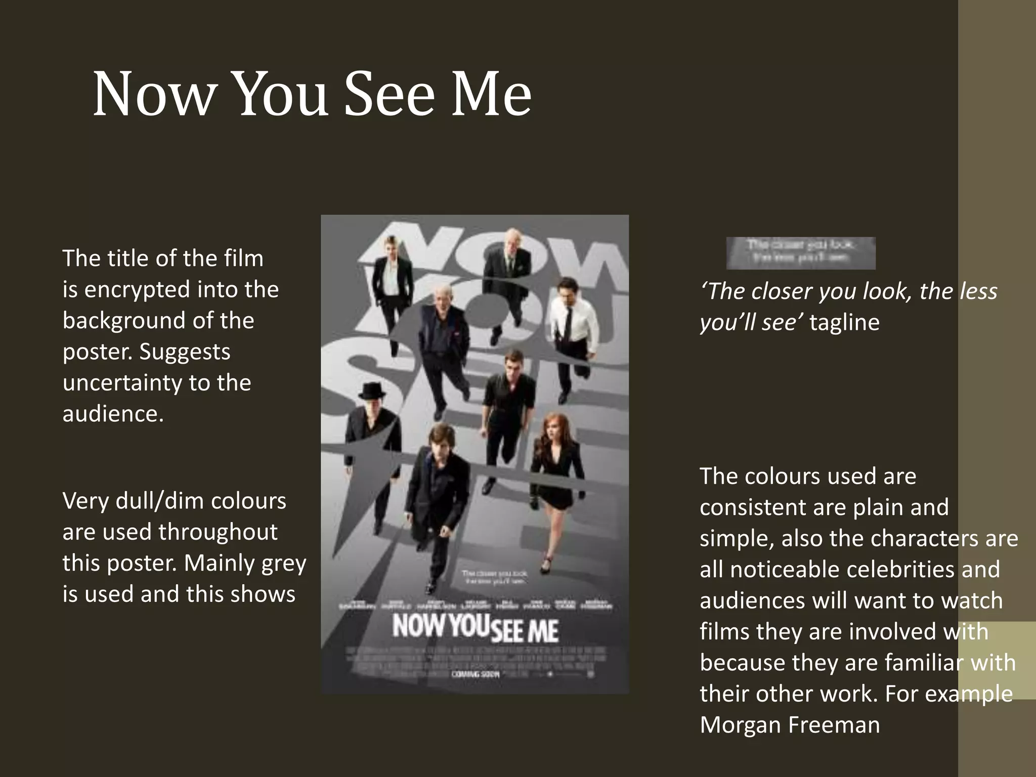 Now you see me Poster | PPTX