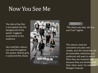Now You See Me Character Poster