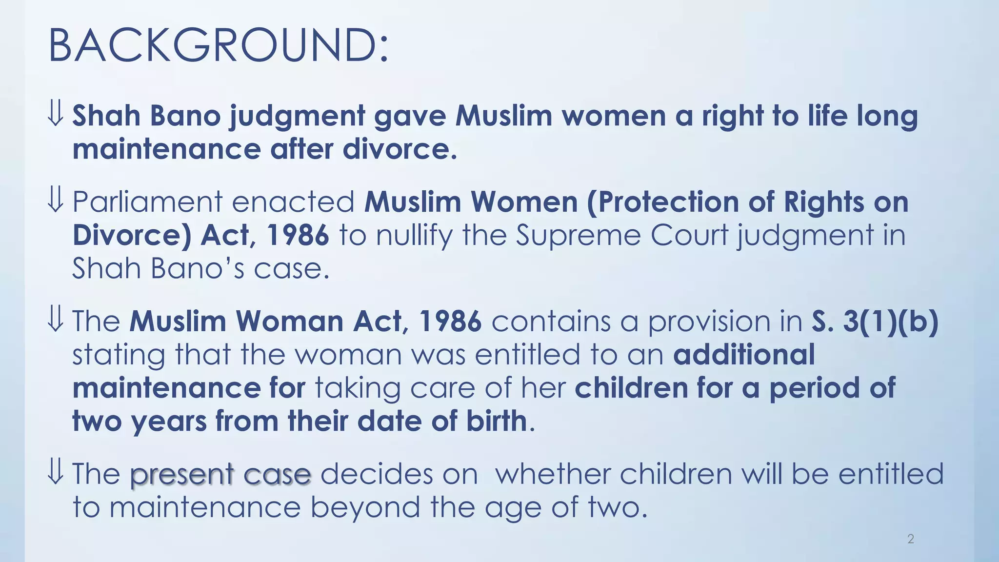 Noor Saba Khatoon vs Mohammed Qasim | AIR 1997 SC 3280 | PPTX