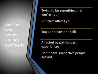 presentation on self confidence | PPTX