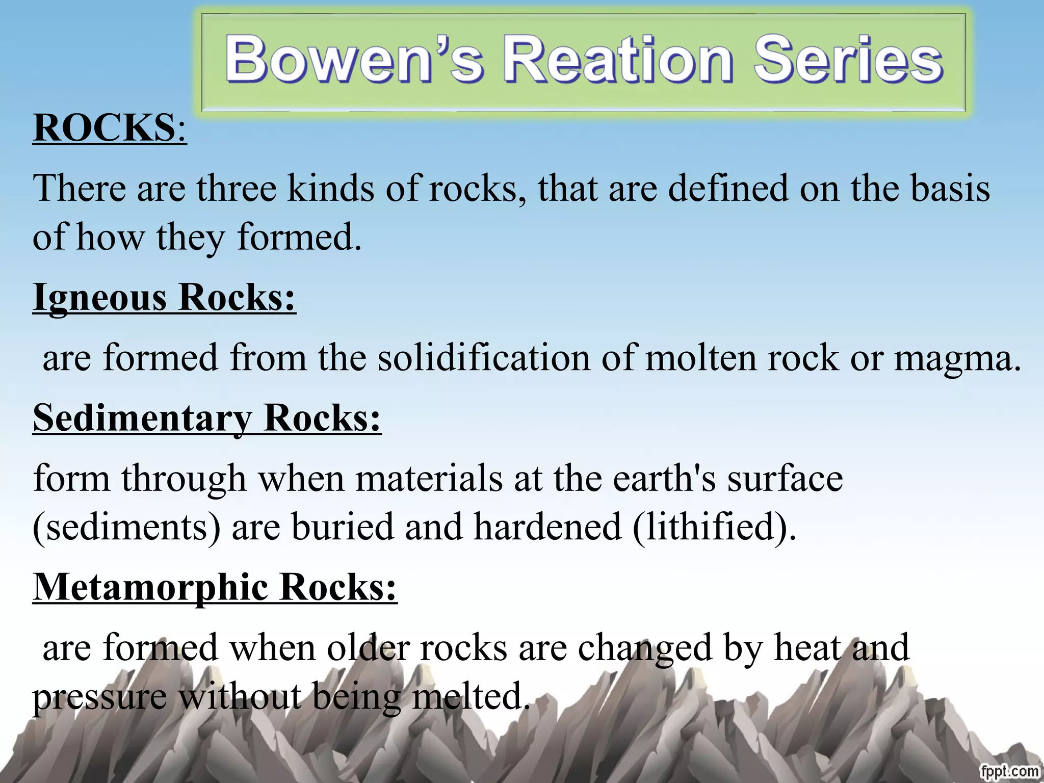 Bowen’s Reaction Series | PPT
