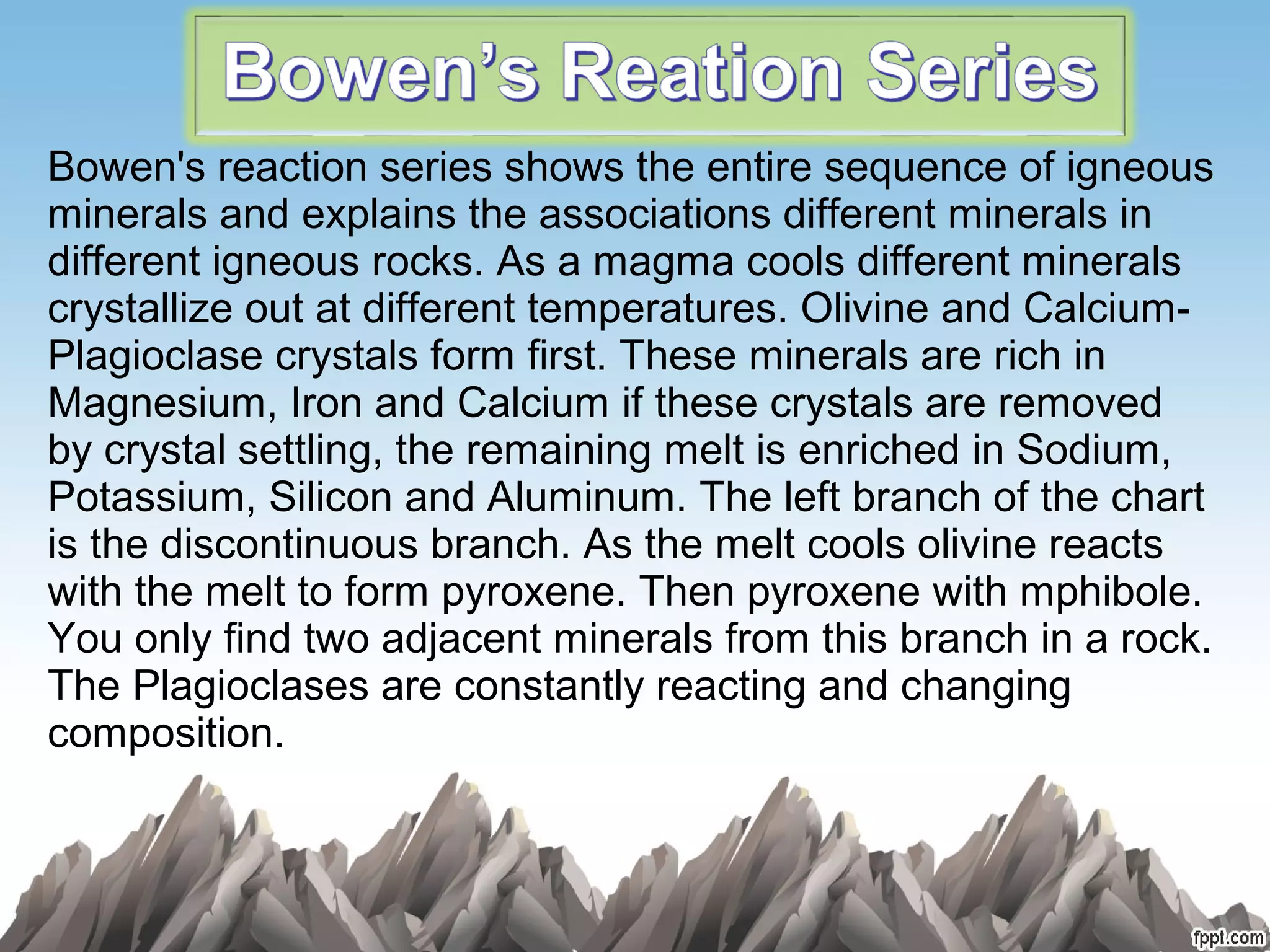 Bowen’s Reaction Series | PPT