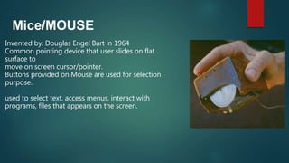 input and out put devices of computer | PPT