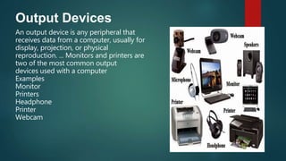 input and out put devices of computer | PPT