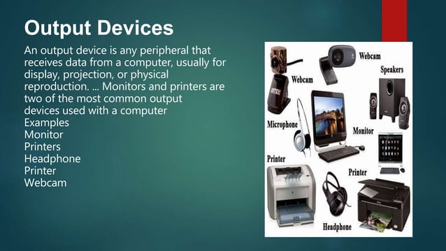 input and out put devices of computer | PPT