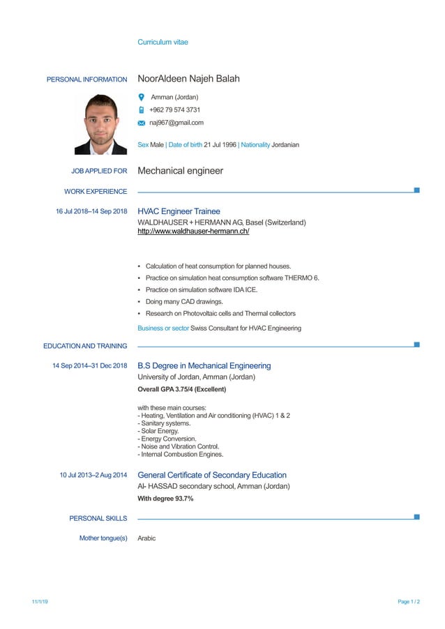 Noor aldeen cv | PDF