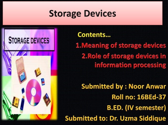 storage devices | PPT