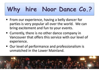 Noor dance co.proposal | PPT