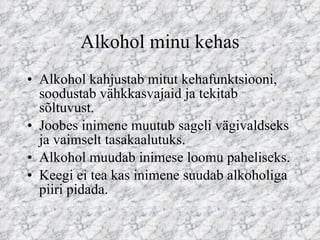 Noored ja alkohol | PPT