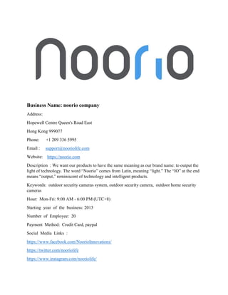 noorio company | PDF