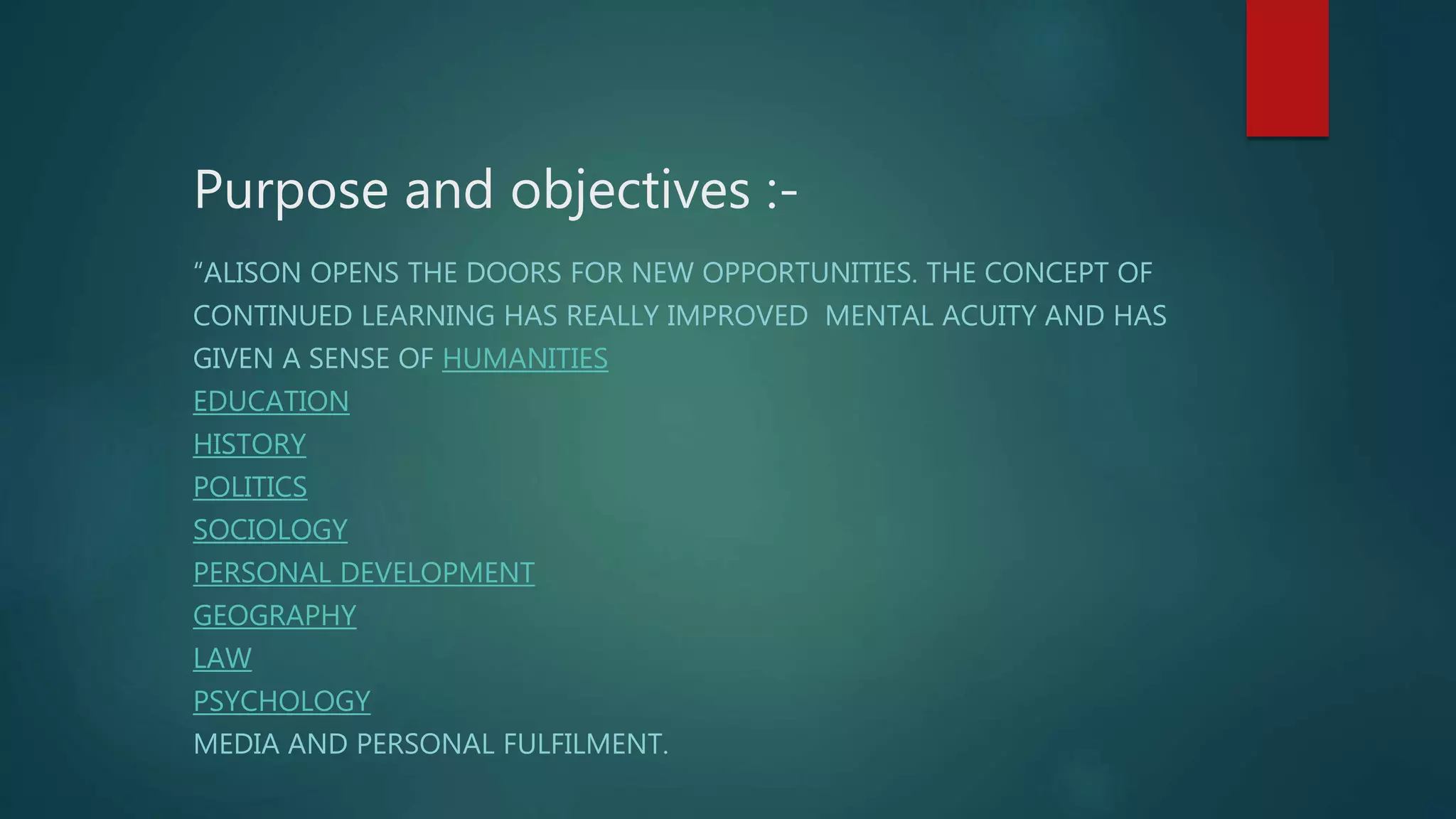 Alison free online learning | PPTX
