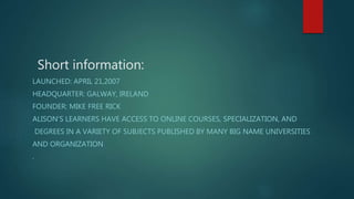 Alison free online learning | PPTX