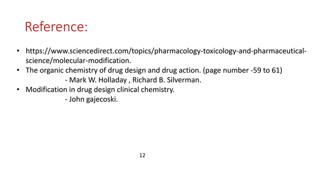 STRUCTURE MODIFICATION TO INCREASE POTENCY AND THERAPEUTIC INDEX | PPTX