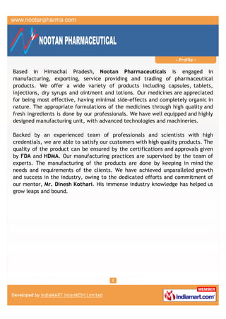 Nootan Pharmaceuticals, Baddi, Himachal Pradesh, Pharmaceutical ...