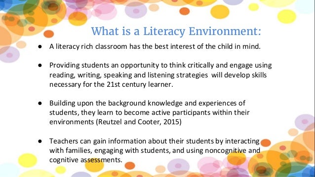 Creating Pre K-3 Literacy Environments
