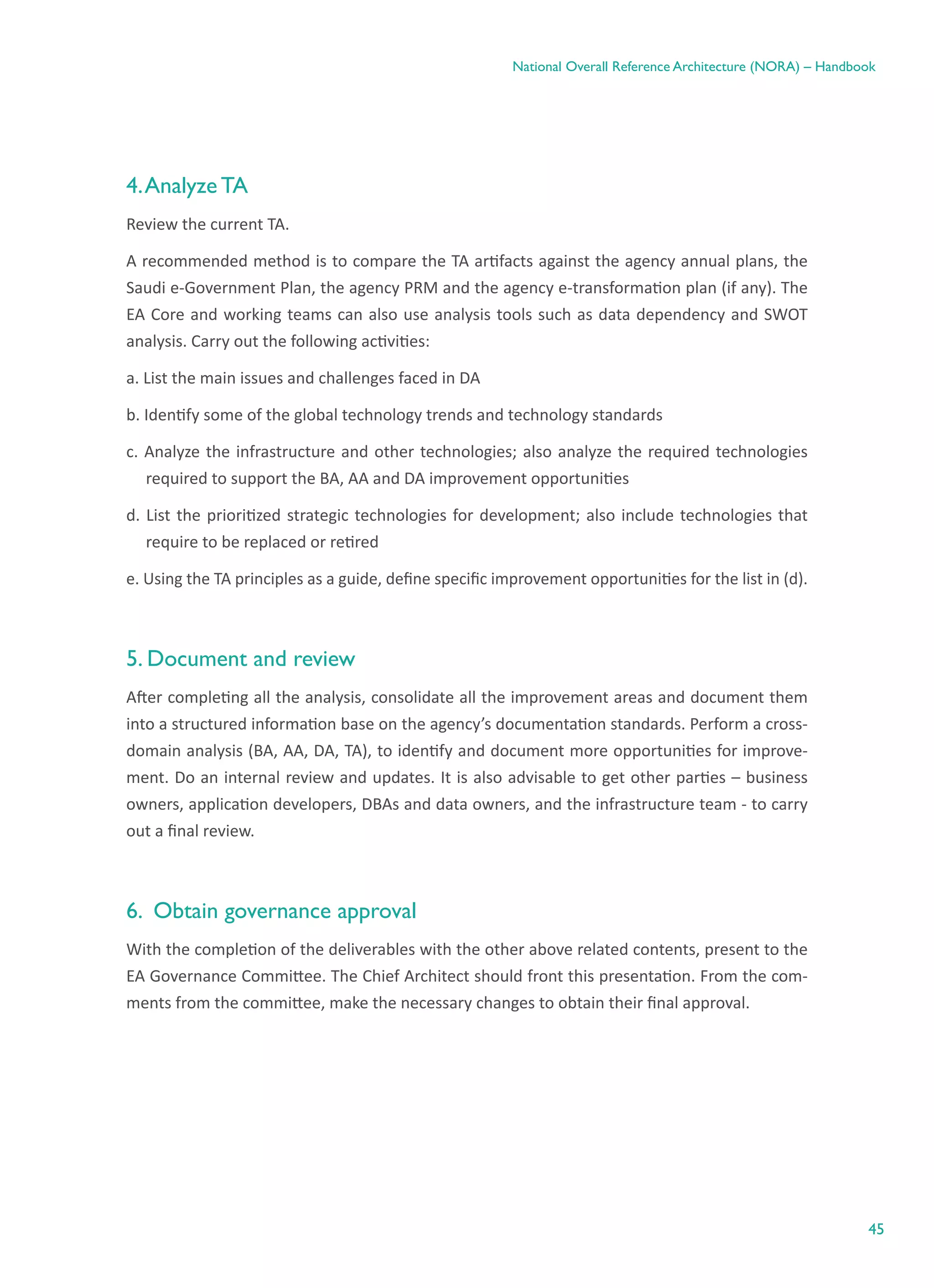 Nora booklet الدليل السريع للمنهجية الوطنية للبنية المؤسسية | PDF