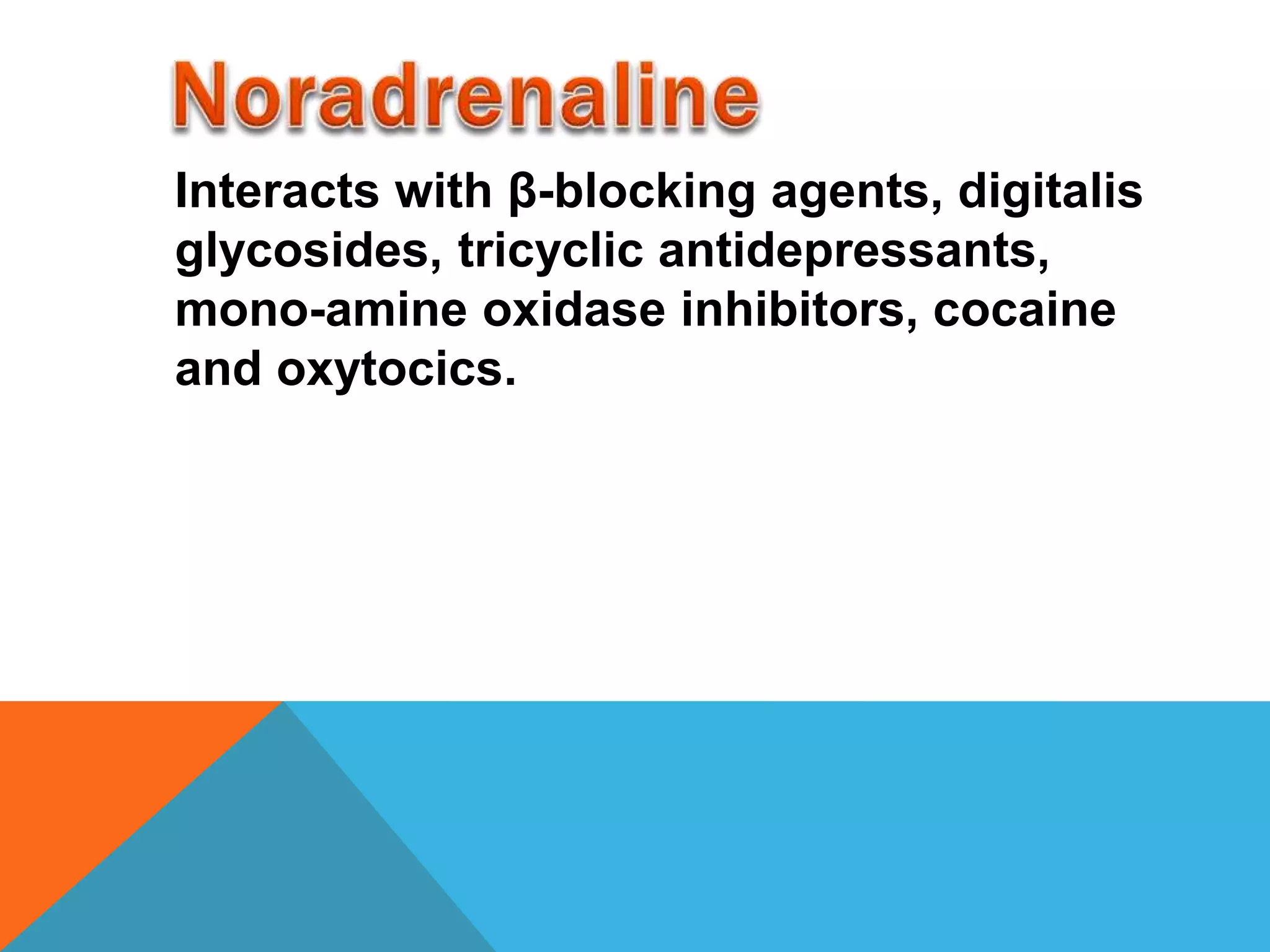 Noradrenaline | PPTX