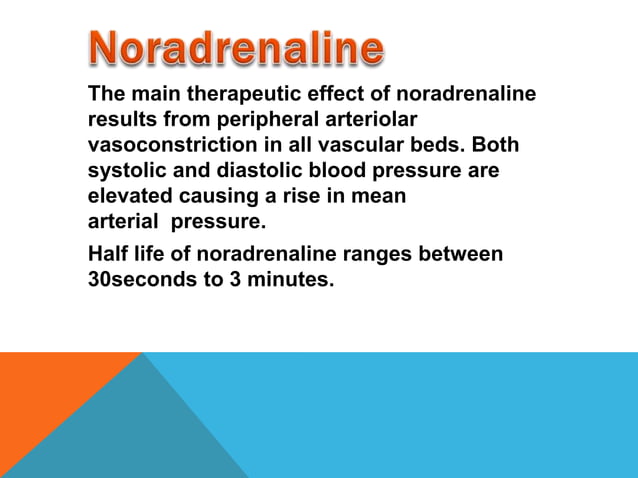 Noradrenaline | PPTX