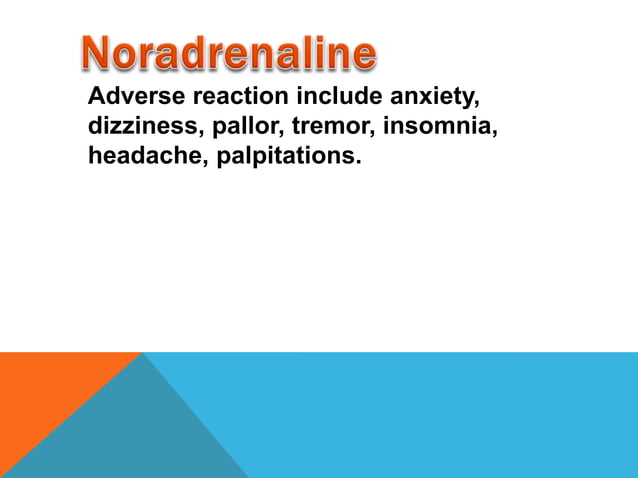 Noradrenaline | PPT