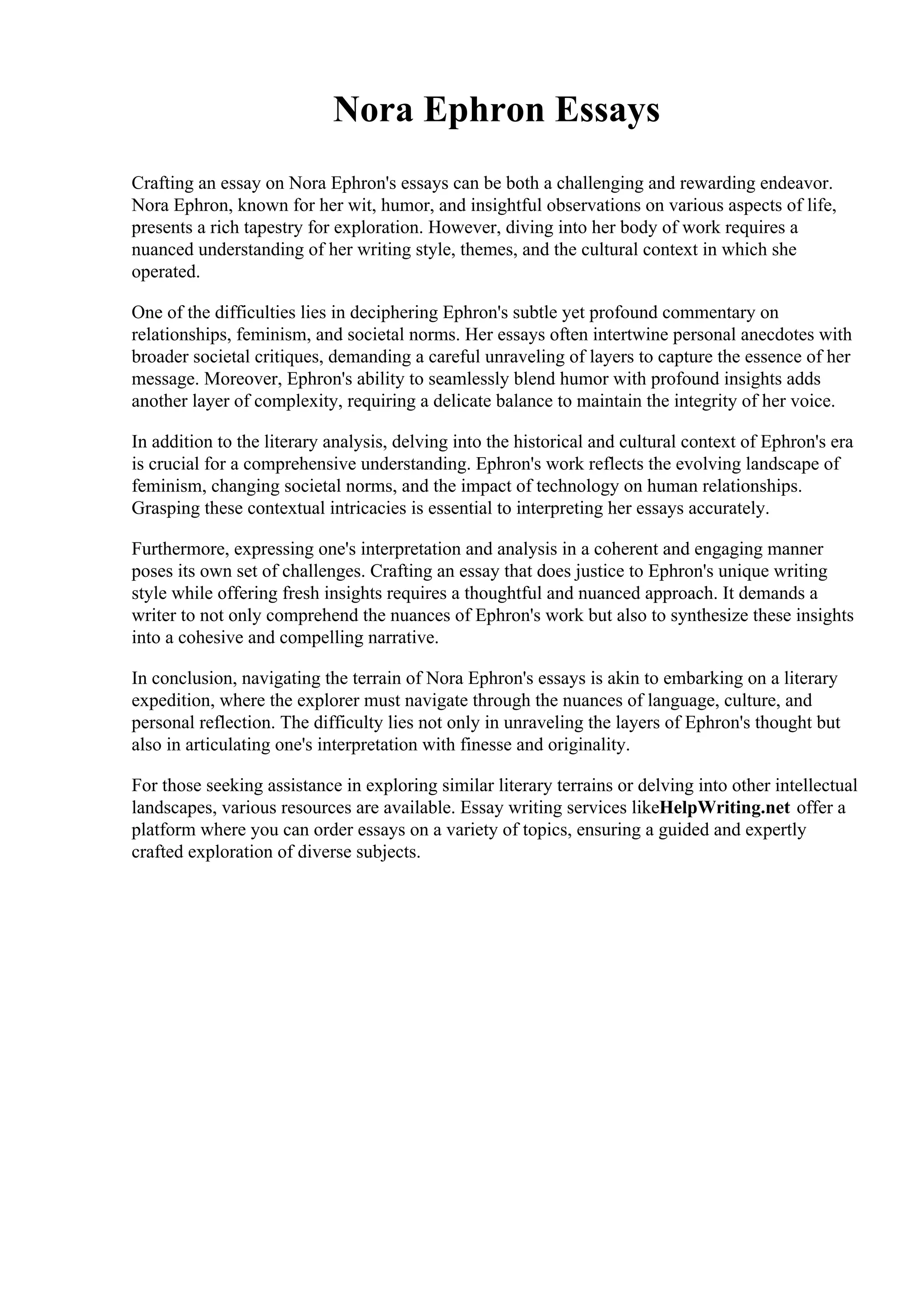 Nora Ephron Essays.pdf