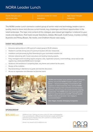 Nora flyer updated | PDF | Web Hosting | Internet