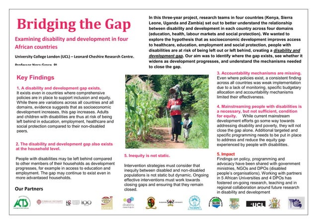 Power of partnership conference: Poster: Bridging the Gap | PPT