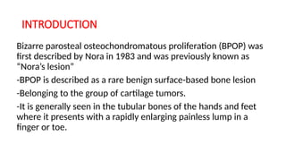 NORA LESION’S.pptx Bizarre parosteal osteochondrondromatous ...
