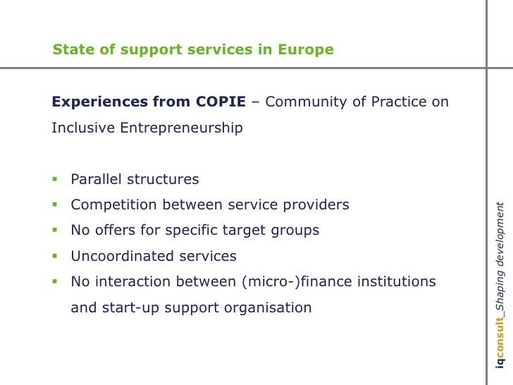 An integrated support system for inclusive entrepreneurship – what ar…