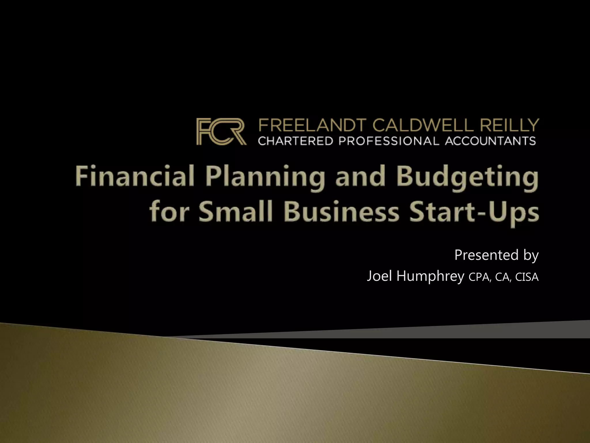 Financial Planning - Joel Humphrey (Freelandt Caldwell Reilly LLP) | PPTX