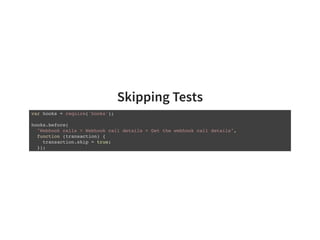 Nordic APIs - Automatic Testing of (RESTful) API Documentation | PPT
