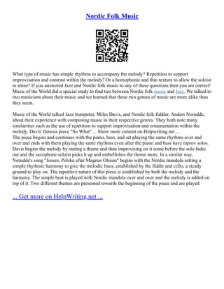 Nordic Folk Music | PDF