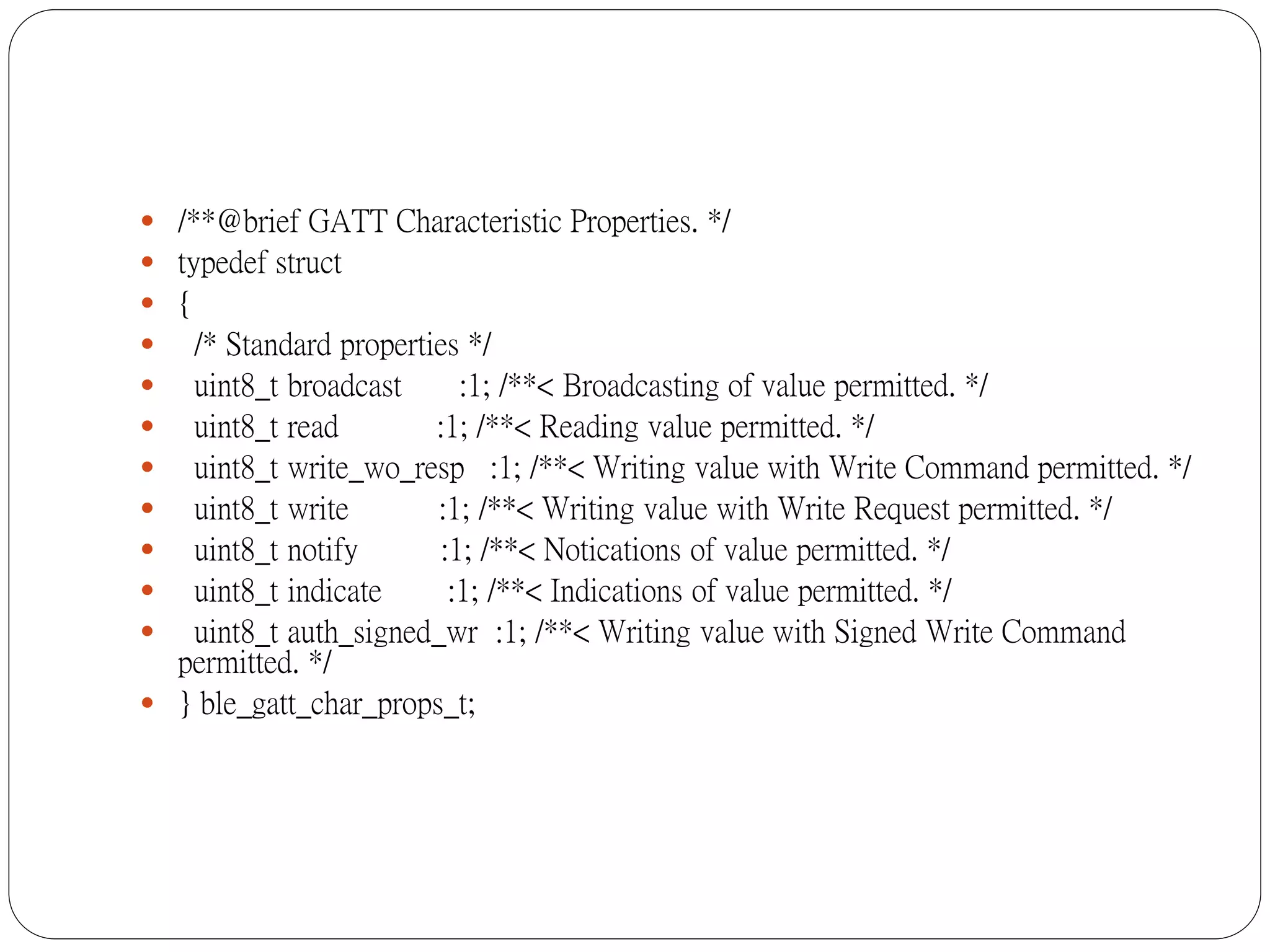 About BLE server profile | PDF