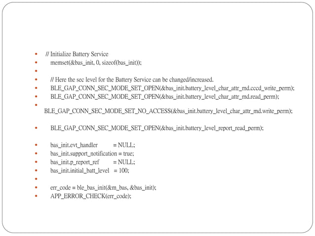 About BLE server profile | PPT