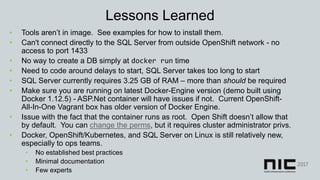 Nordic infrastructure Conference 2017 - SQL Server in DevOps | PPTX