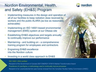 Nordion Corporate Presentation | PPT