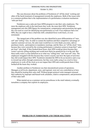 Nordstrom case study analysis | DOCX