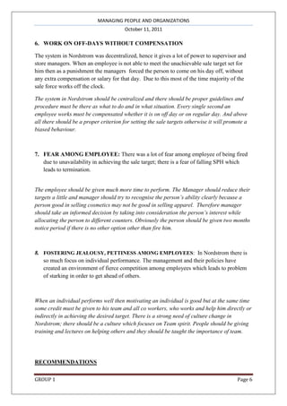 Nordstrom case study analysis | DOCX