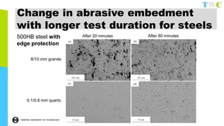 Edge effect in high speed slurry erosion wear tests of steels and ...