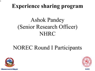 Experience Sharing Norec Alumni | PPT