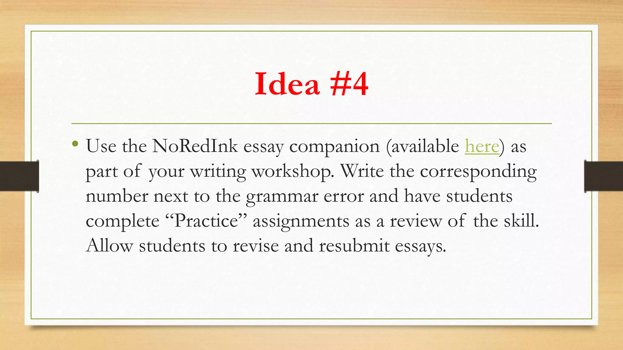 NoRedInk Lesson Ideas | PPTX | Educational Assessment | Education