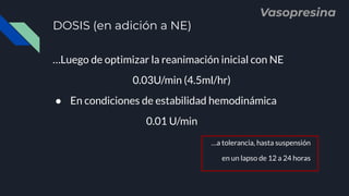 Norepinefrina y Vasopresina farmacodinamia y farmacocinetica | PDF