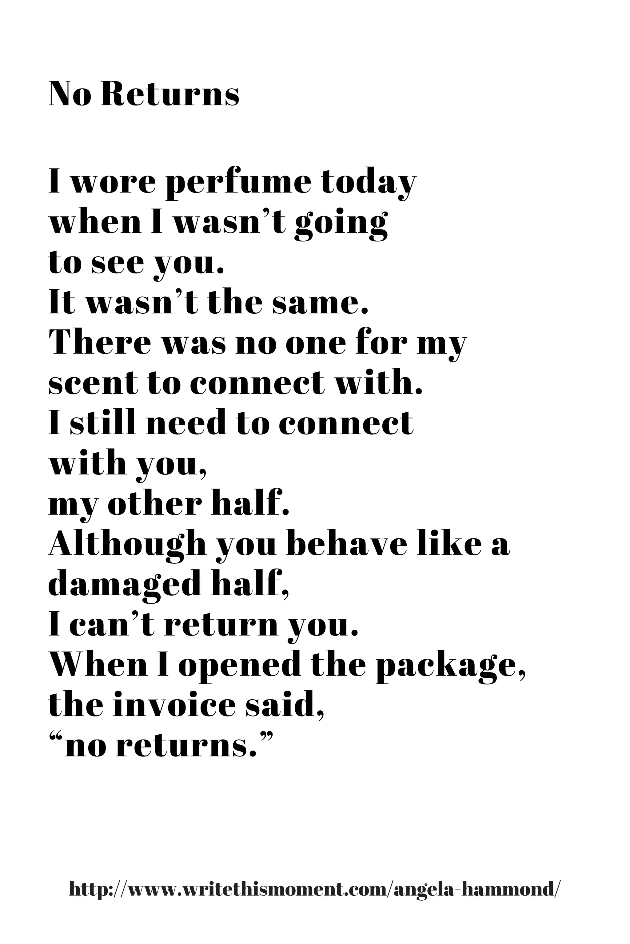 No Returns, Poem | PDF