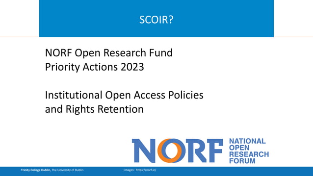 NORFest 2023: National Open Research Fund 2023, Projects Launch | PDF