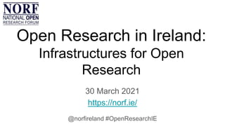 Open Research in Ireland: Infrastructures for Open Research | PPTX