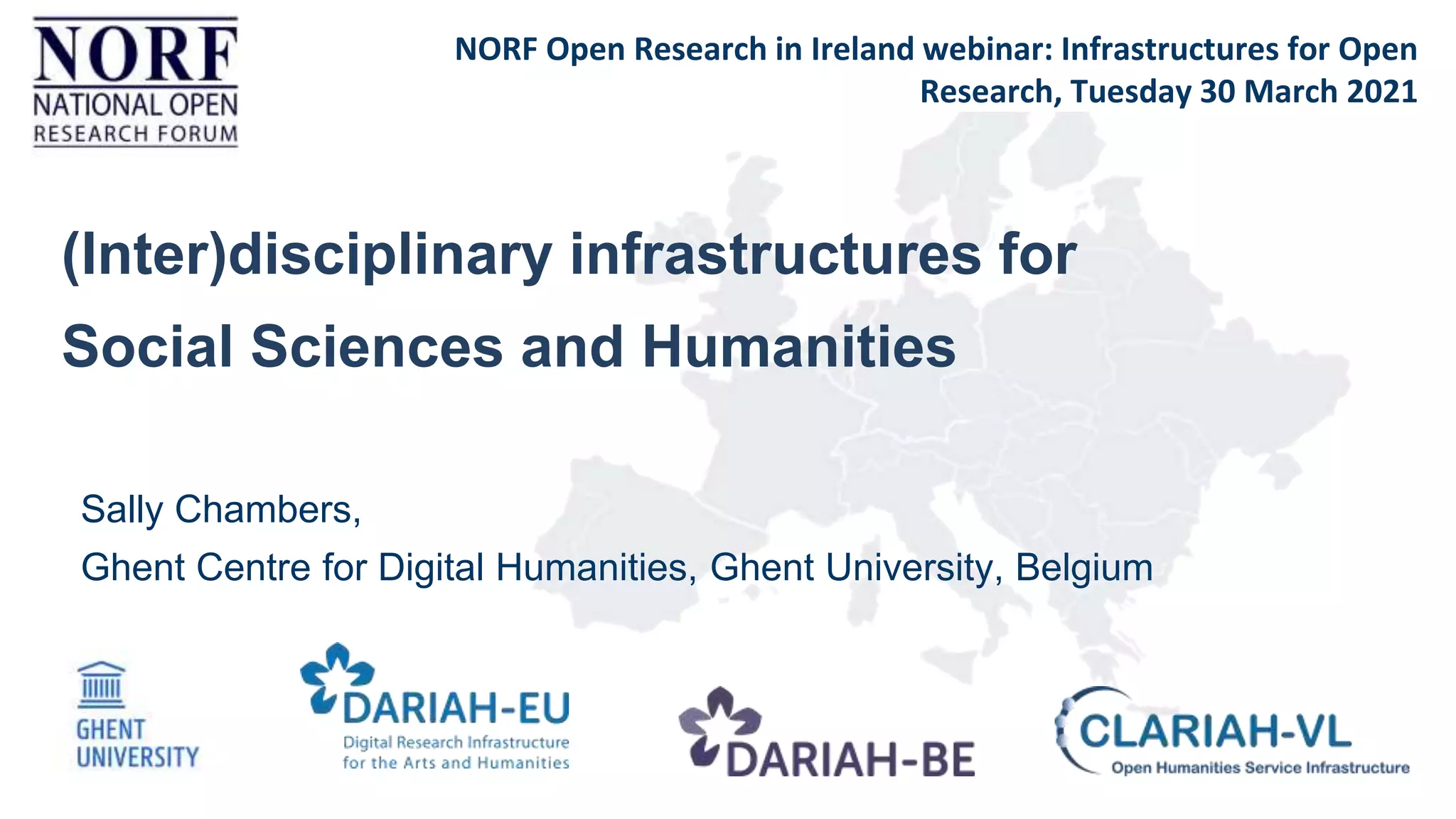 (Inter)disciplinary Infrastructures for Social Sciences and Humanities ...