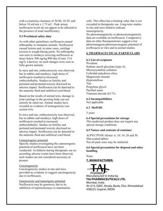 Norfloxacin 400 mg film coated tablet smpc- taj pharmaceuticals ...
