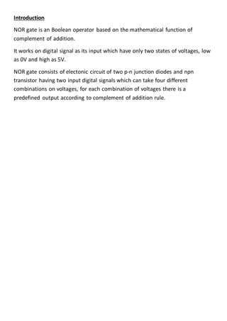 Nor gate | DOCX