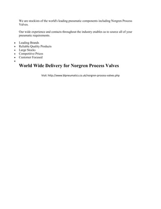 Norgren process-valves | PDF