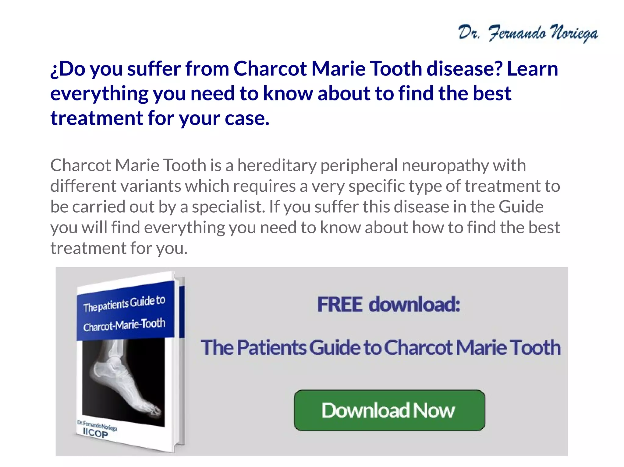 Charcot Marie Tooth: Orthopedic Treatment | PDF