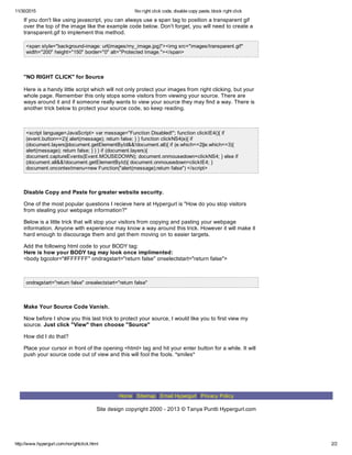 No right click code, disable copy paste, block right click | PDF